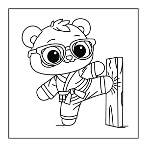 Animals with Glasses: Bold & Easy Coloring Book for All Ages