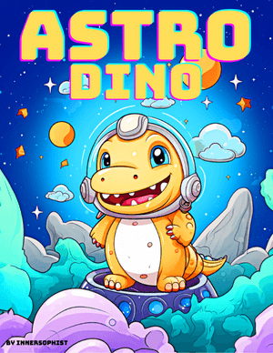 Astro Dino: Kawaii Dinosaur Space Coloring Book