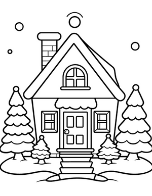 Christmas House Wonders: A Seasonal Coloring Book for All Ages