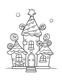 Christmas House Wonders: A Seasonal Coloring Book for All Ages