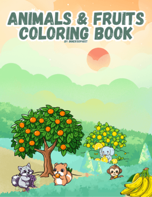 Animals & Fruits Coloring Book