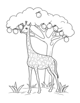 Animals & Fruits Coloring Book