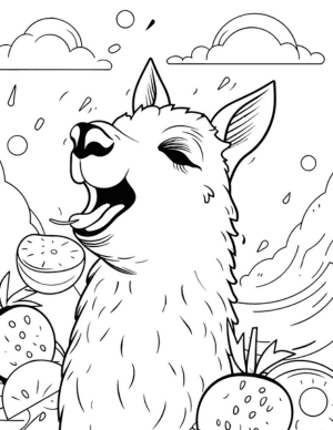Animals & Fruits Coloring Book