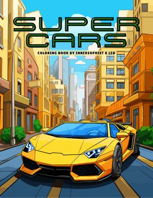 Super Cars: Cars Coloring Book for Kids Ages 8-14